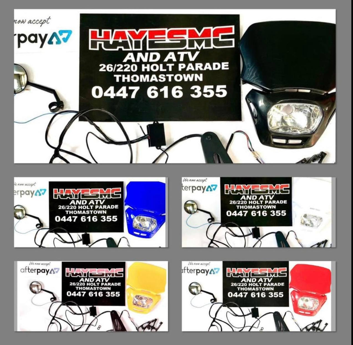 Rec Reg Kit AC & DC (Recreational registration) - WITH HEADLIGHT – Hayes MC
